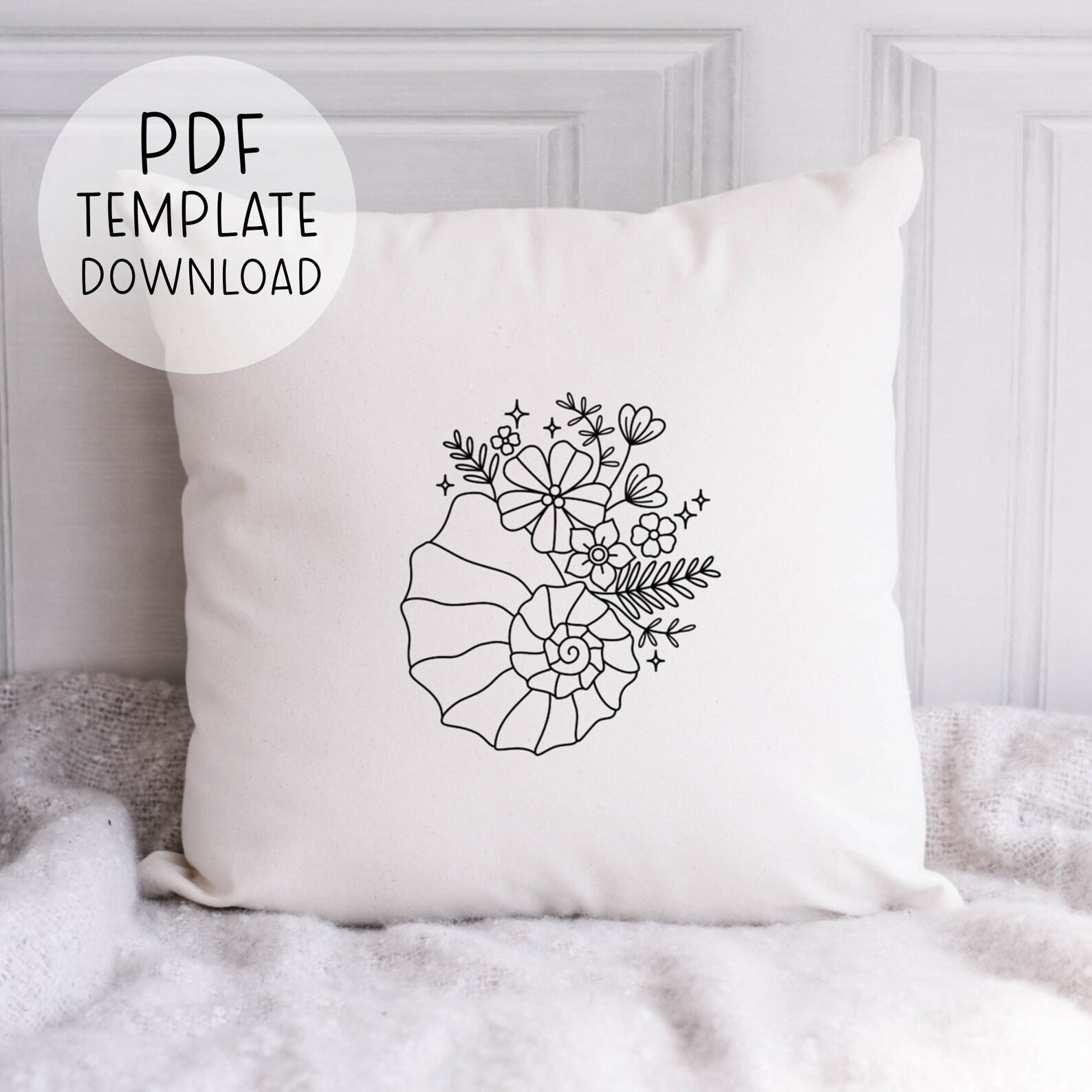 Pretty Shell Embroidery Design Handmade Gift Shell - Etsy Australia