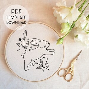 Cute Bunny Embroidery Pattern Bundle Beginner Hand Embroidery - Etsy
