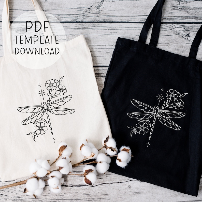 Feminine Dragonfly Embroidery Pattern Download, Insect Embroidery ...