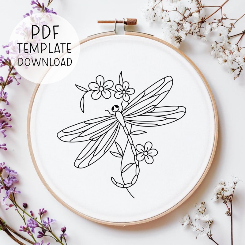 Dragonfly Embroidery Kit - Etsy