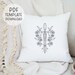Floral Daggers Embroidery Pattern Set of 2, Unique Hand Embroidery ...