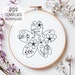 Sakura Silhouette Embroidery Pattern, Flowers Embroidery, Japanese ...