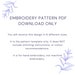 June Birth Flower Embroidery Pattern Template, Personalized June ...