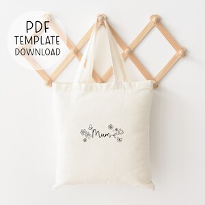 Mom Embroidery Pattern Template, Mum Embroidery Design, Mother's Day ...
