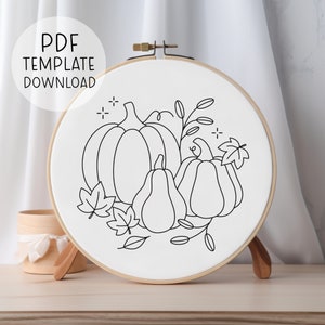 PDF Embroidery Pattern Pumpkins, Halloween Pattern for Embroidery ...