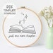 Reading Embroidery Patterns, Book Lover Embroidery Bundle, Reading ...