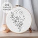 Crescent Moon Embroidery Pattern Download, Celestial Needlepoint ...