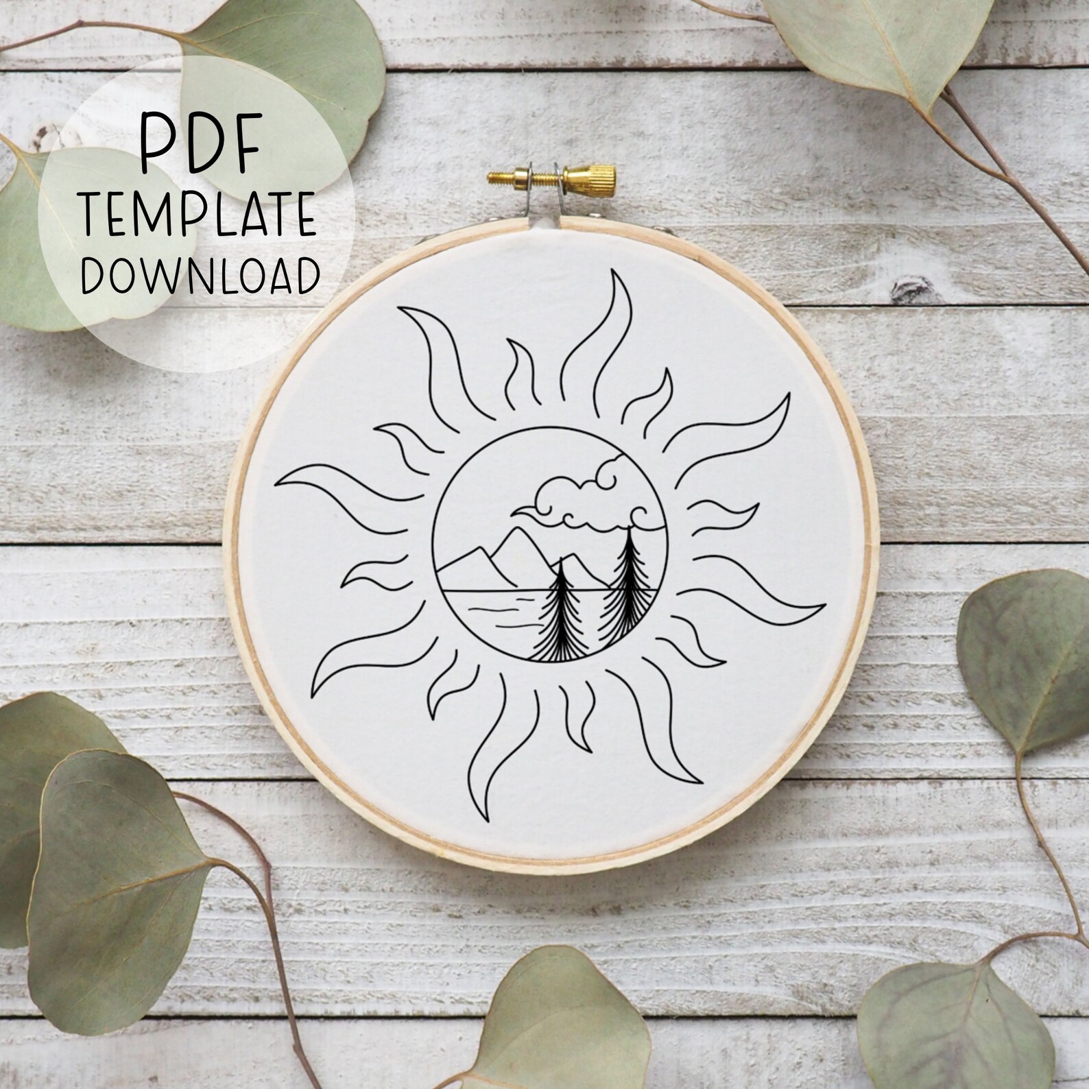 Summer Vacation Embroidery Pattern River Embroidery Design - Etsy