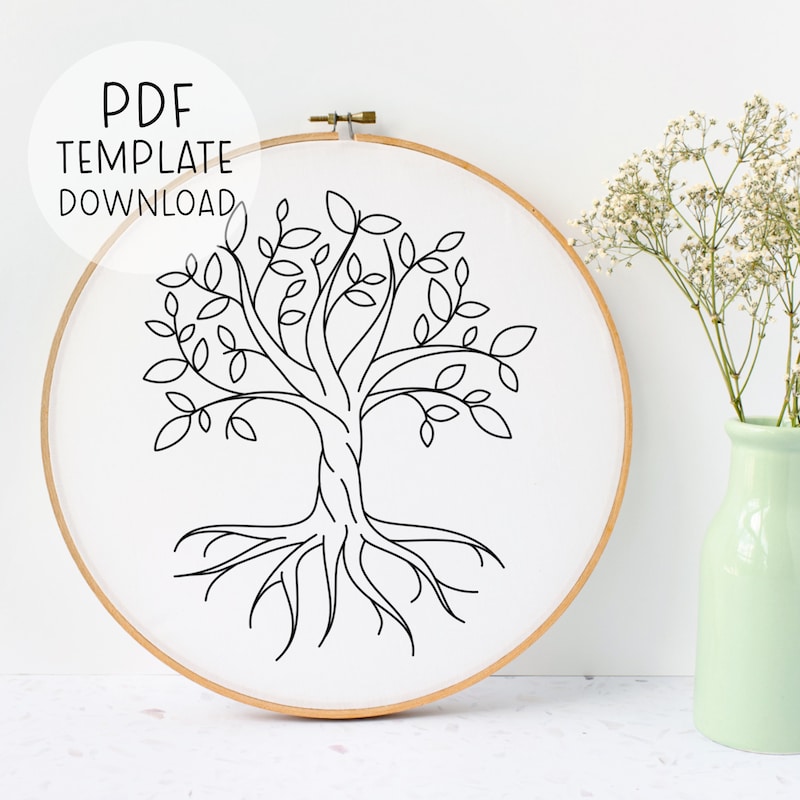 Embroidered Family Tree - Etsy