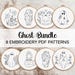 Halloween Embroidery Pattern Bundle, Spooky Hand Embroidery Patterns ...