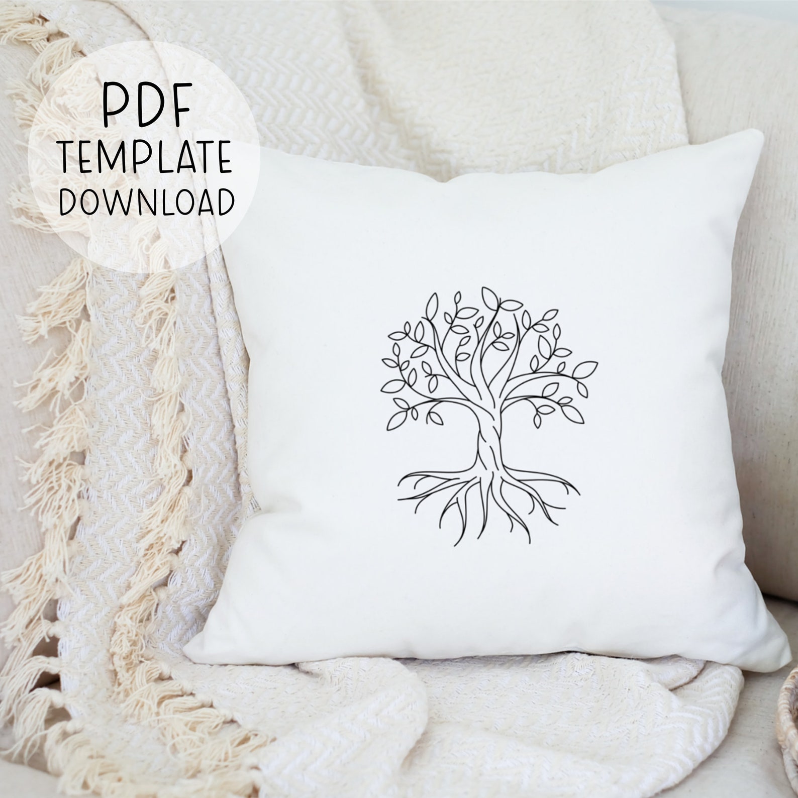 Tree of Life Embroidery Pattern Download PDF, Botanical Embroidery ...