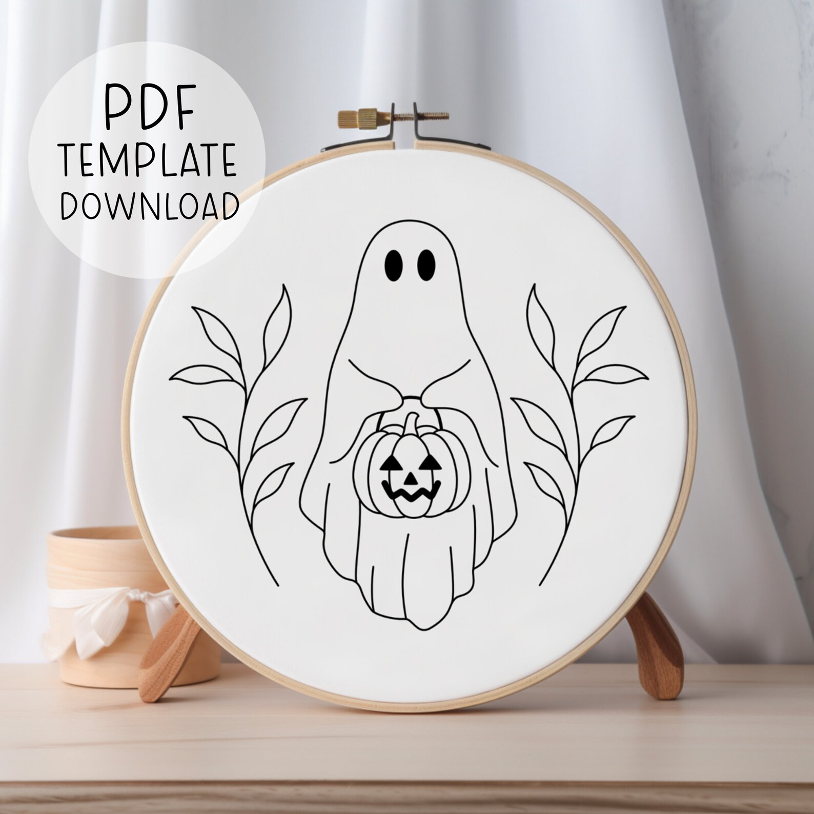 Ghost Embroidery Pattern Download, Embroidery Halloween Pattern, Trick ...