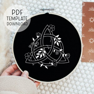 Trinity Knot Embroidery Pattern Celtic Knot Embroidery Triquetra ...