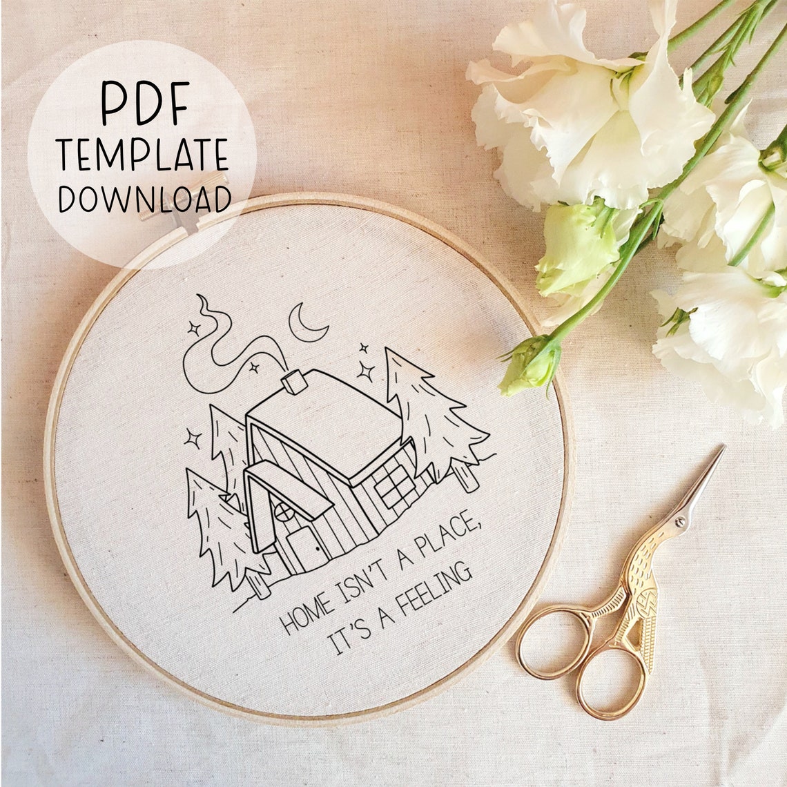 Home Quote Embroidery Pattern Beginner Hand Embroidery Beautiful ...