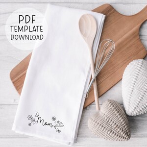 Mom Embroidery Pattern Template, Mum Embroidery Design, Mother's Day ...