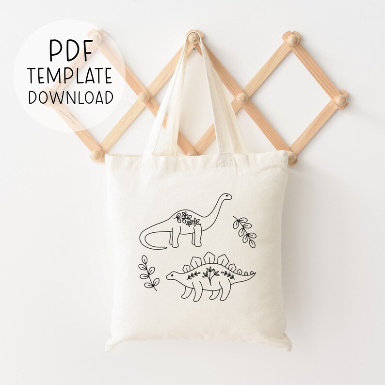 Cute Dinosaurs Hand Embroidery Pattern Template Dinosaur - Etsy
