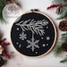Christmas Tree Snowflakes Embroidery Pattern, Festive Embroidery ...