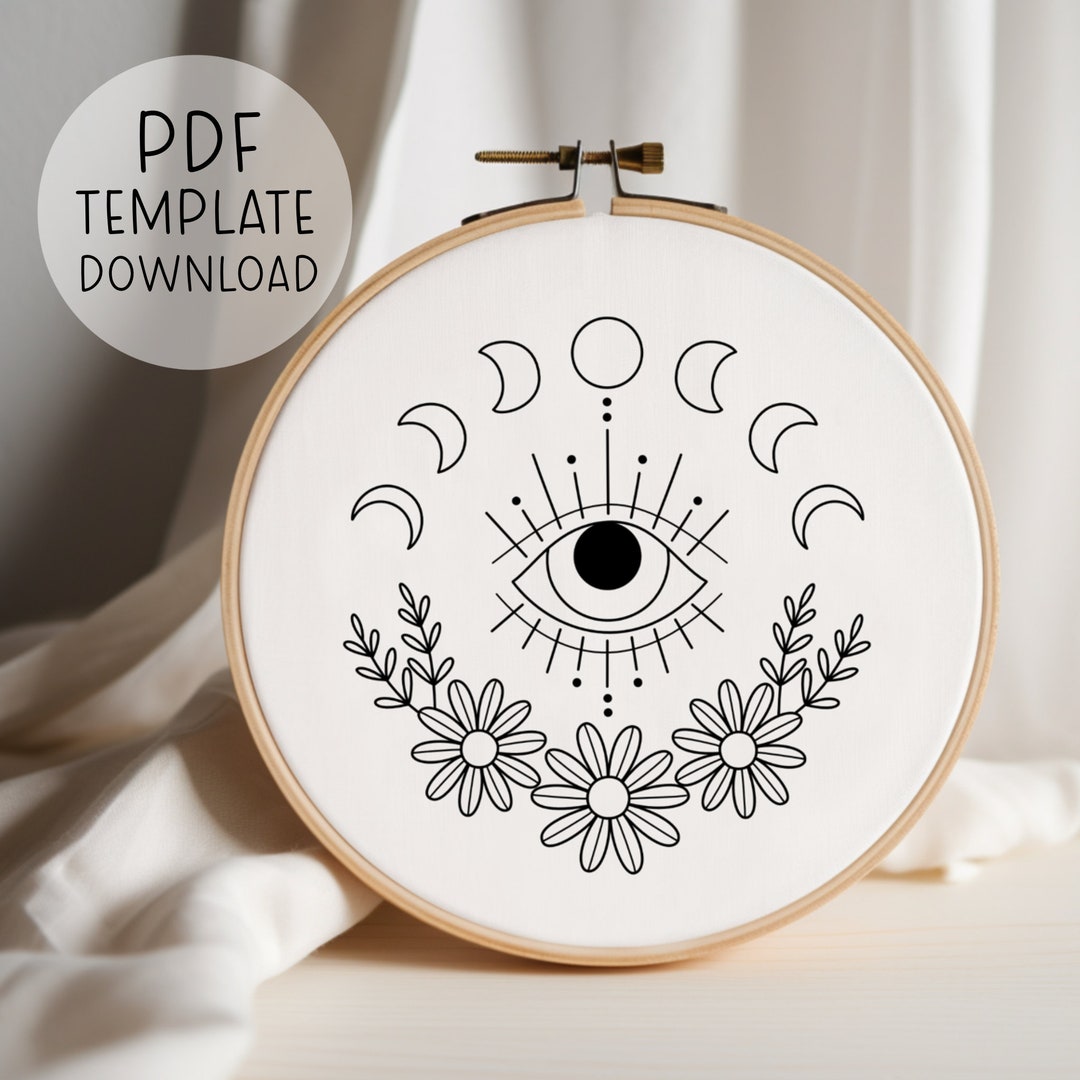 Evil Eye Embroidery Pattern Download, Mystic Embroidery Design ...