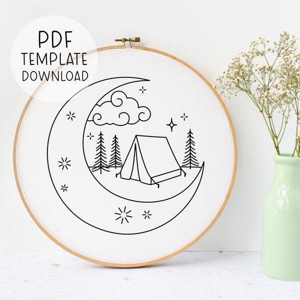 Camping Embroidery - Etsy
