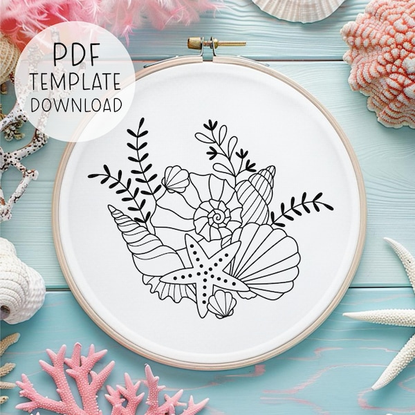 Seashell Embroidery - Etsy