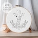 Giraffe Hand Embroidery Pattern Template, Cute Giraffe Needlepoint ...