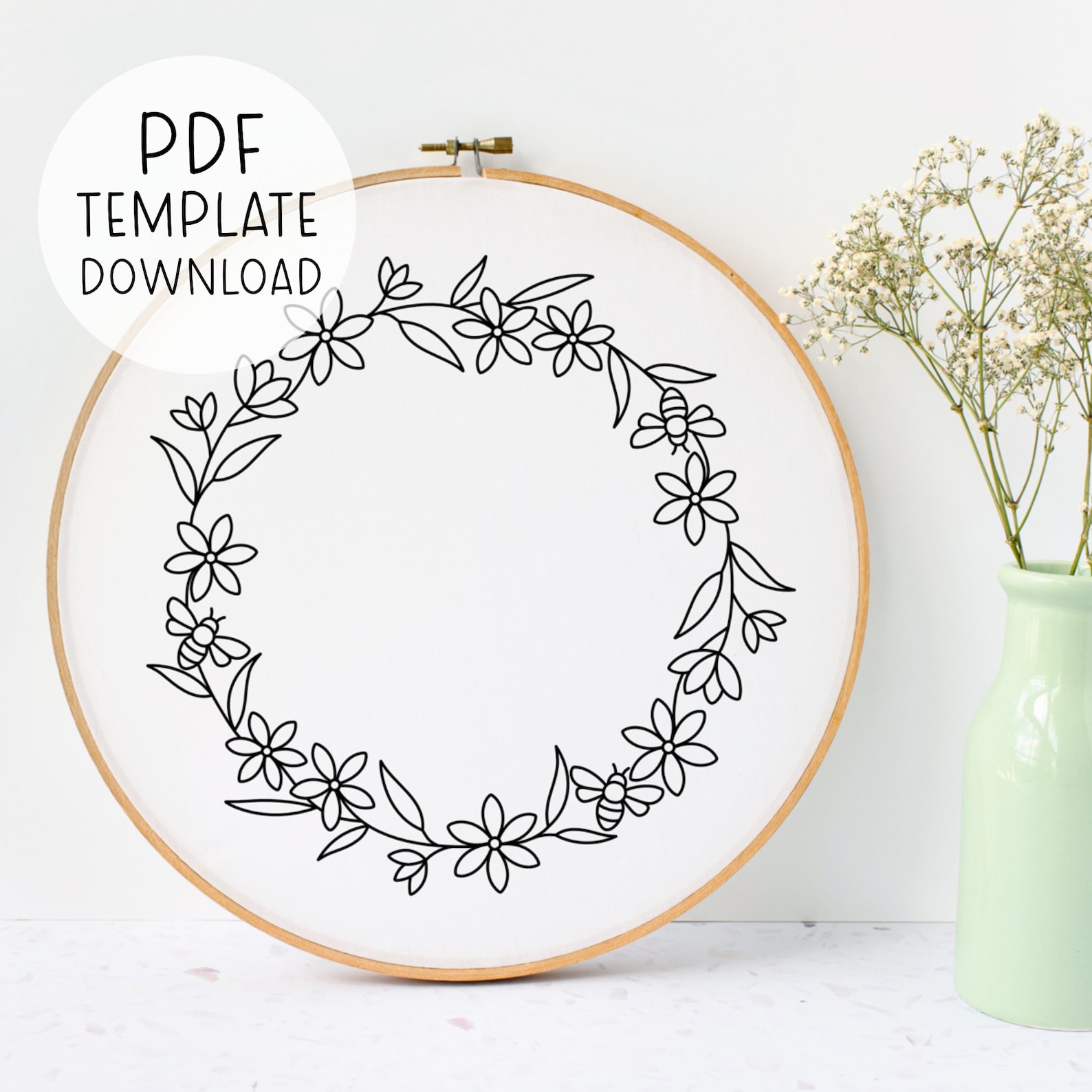 Simple Flowers Embroidery Pattern BUNDLE, Easy Floral Hand Embroidery ...