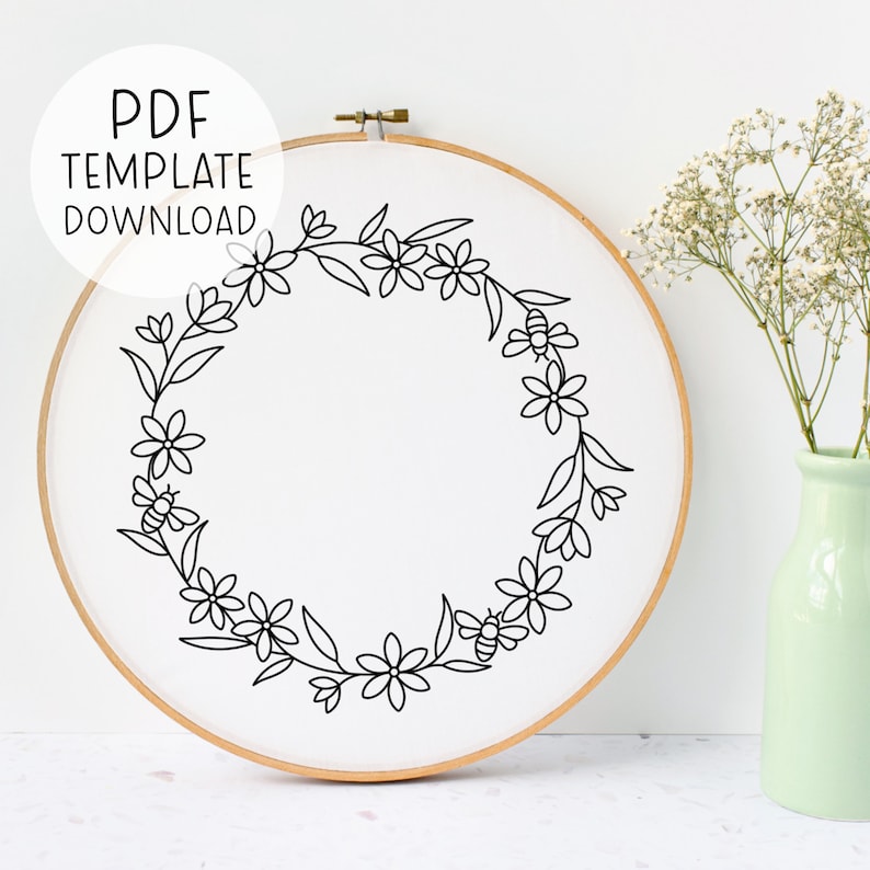 Simple Flowers Embroidery Pattern BUNDLE, Easy Floral Hand Embroidery ...