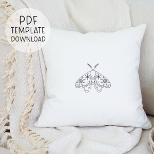 Winter Moth Embroidery Pattern Download, Snowflakes Embroidery Design ...