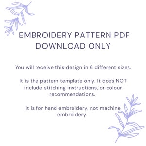 March Birth Flower Embroidery Pattern Template March Embroidery ...