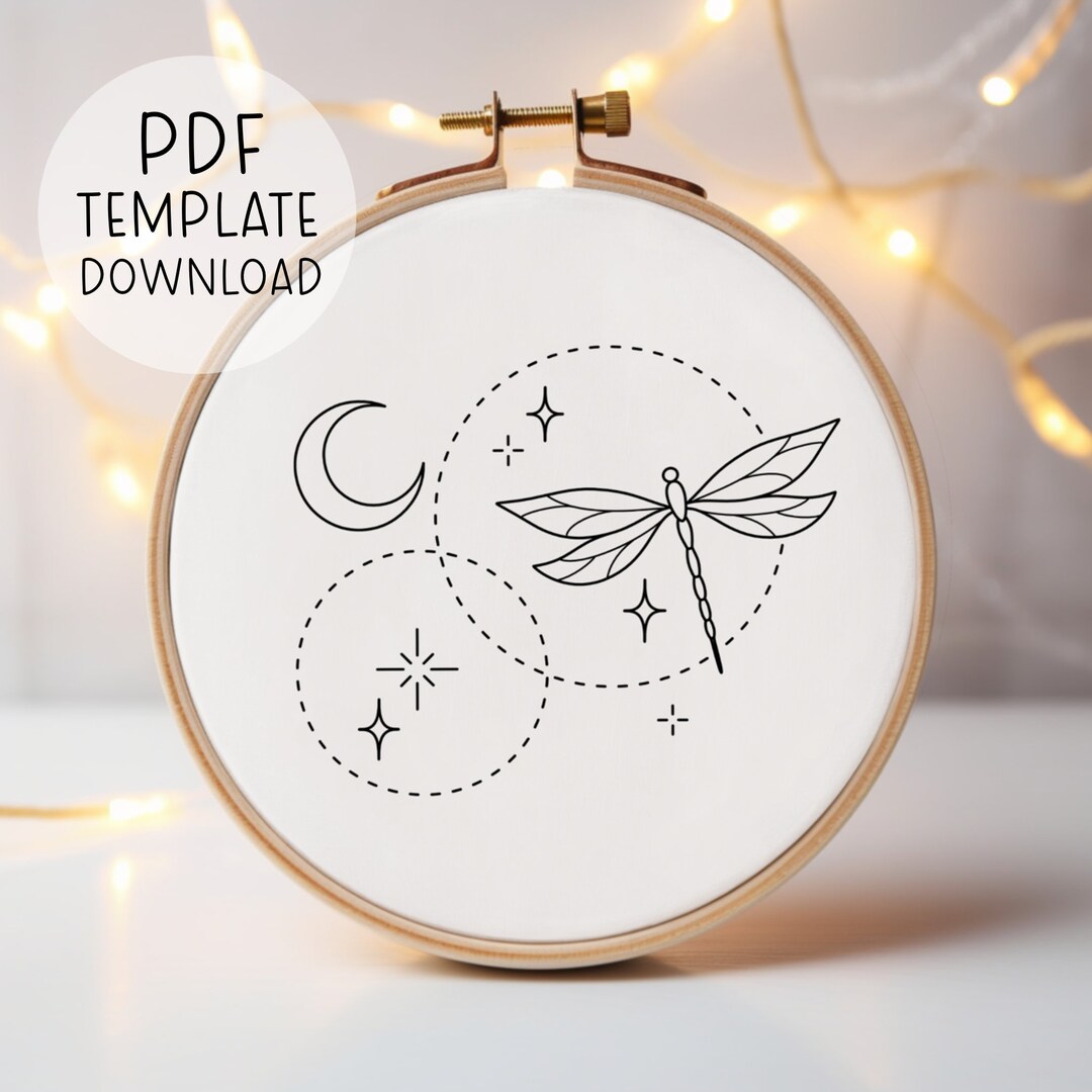 Dragonfly Embroidery Pattern Download, Simple Embroidery Ideas ...