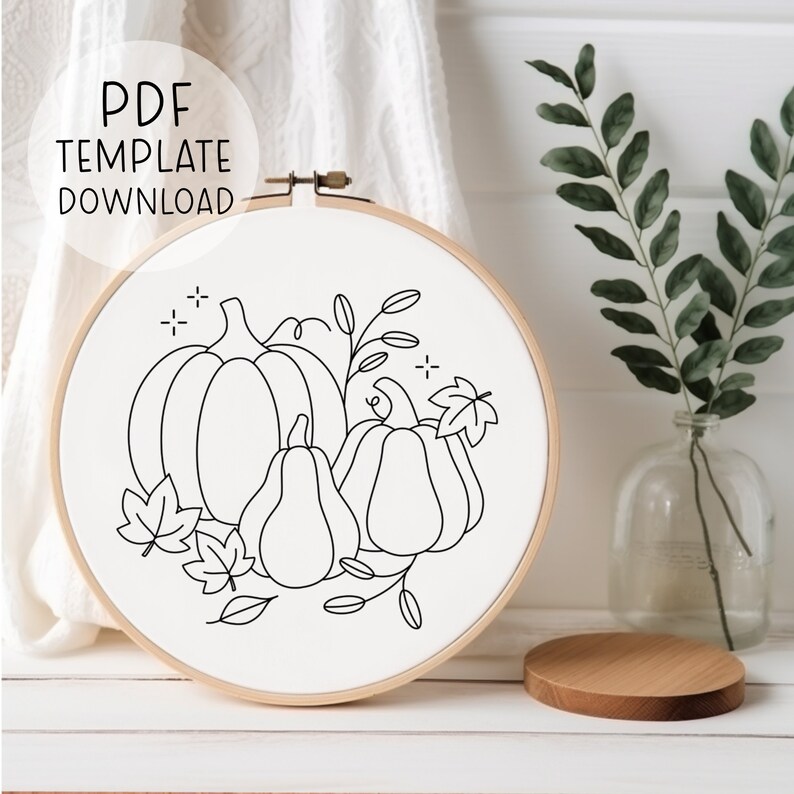 PDF Embroidery Pattern Pumpkins, Halloween Pattern for Embroidery ...