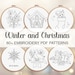 Winter and Christmas Embroidery Pattern Bundle Download, PDF Christmas ...