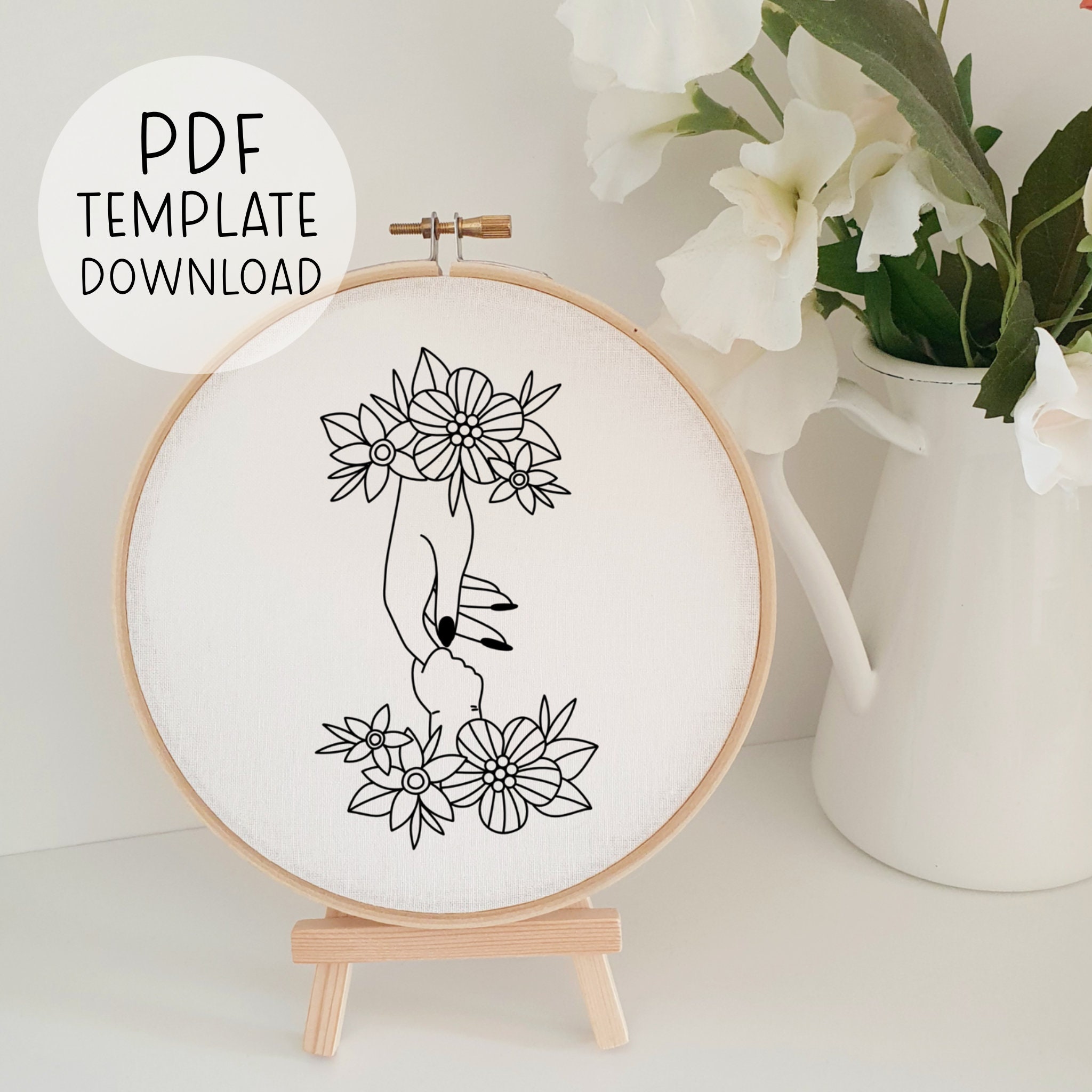 Mom and Baby Embroidery Pattern Instant Download, New Mom Embroidery ...