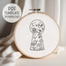 Keyhole Embroidery Pattern Download, Whimsical Hand Embroidery Design ...