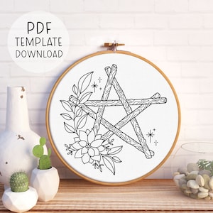 Witchy Embroidery Pattern BUNDLE! Wicca Hand Embroidery Patterns ...