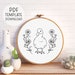 Cute Duck Embroidery Pattern Download, Cottagecore Duckling Embroidery ...