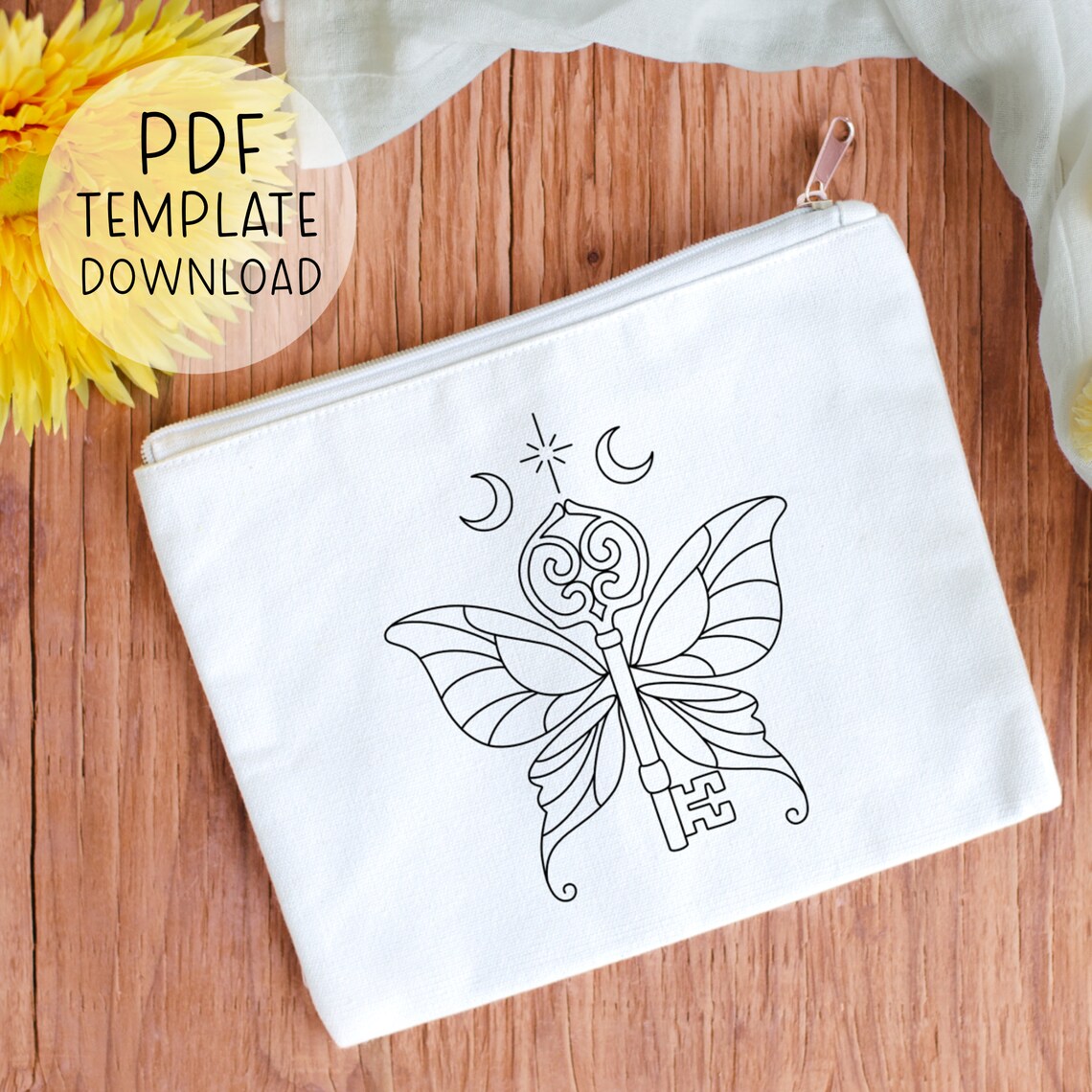 Fairy Key Embroidery Pattern, Winged Keys Embroidery, Flying Key ...