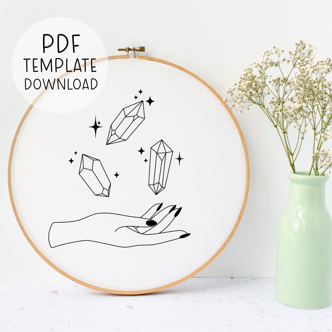 Crystal Magic Embroidery Pattern Beginner Embroidery Ideas Hand ...