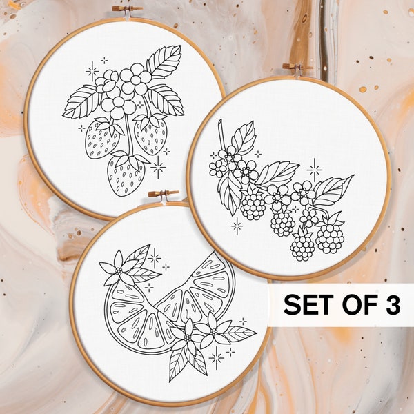 Fruit Embroidery Pattern - Etsy