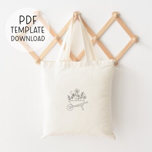 Wheelbarrow Embroidery Pattern Template, Easy Embroidery Pattern ...