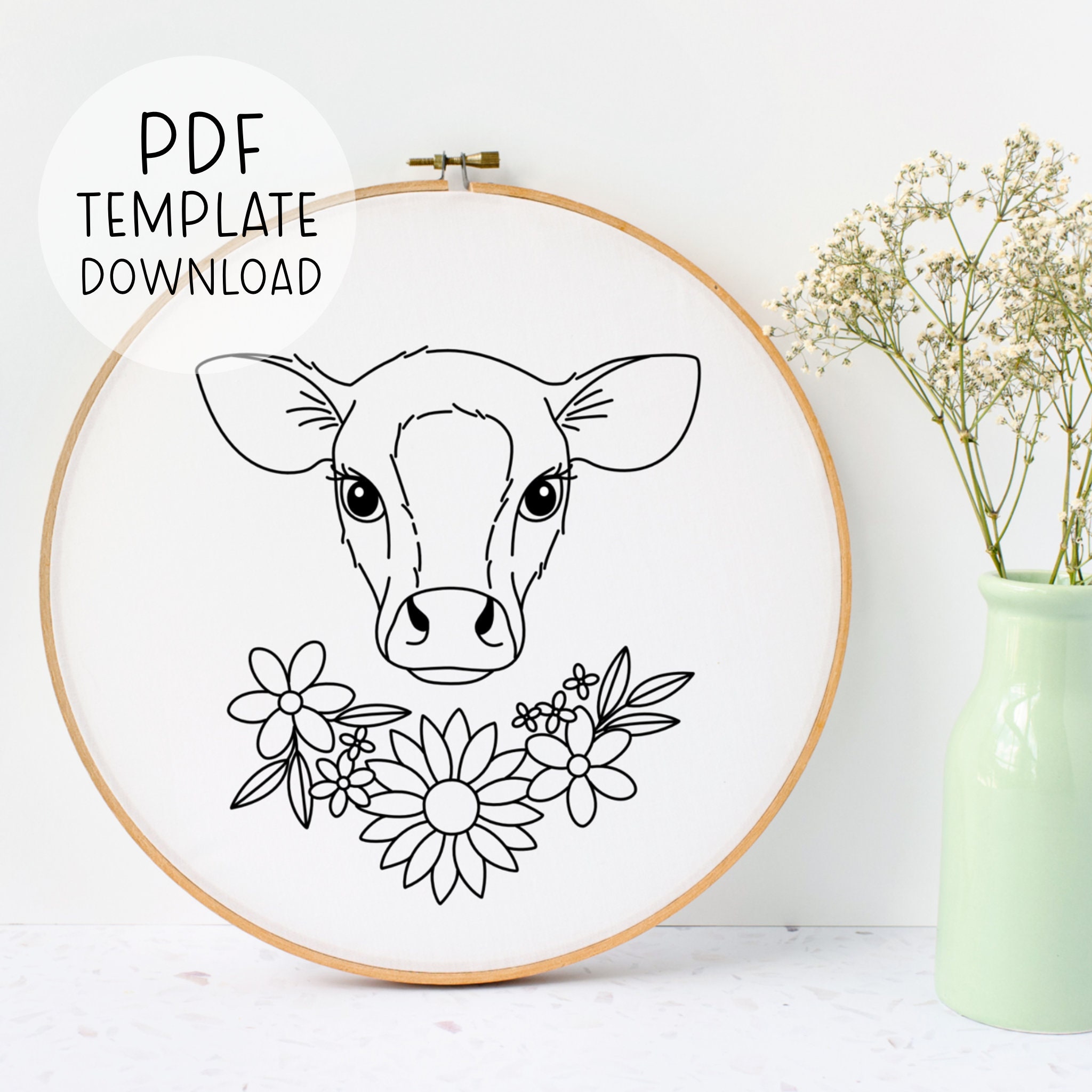 Cows Large Hand Embroidery Patterns