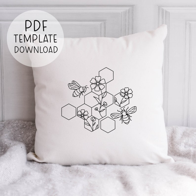 Honeycomb Embroidery Pattern Bee Needlepoint Pattern Woodsy - Etsy ...