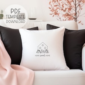 Home Sweet Home Embroidery Pattern Template, New Home Gift, New House ...