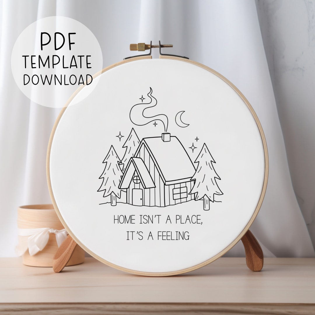 Home Quote Embroidery Pattern Beginner Hand Embroidery Beautiful ...