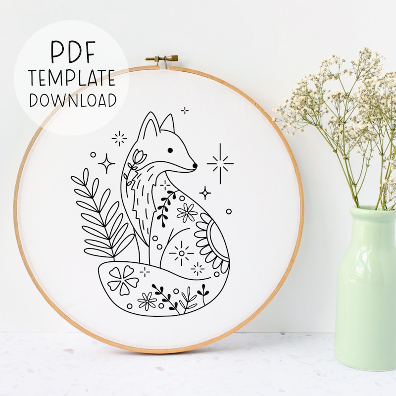Fox Embroidery - Etsy