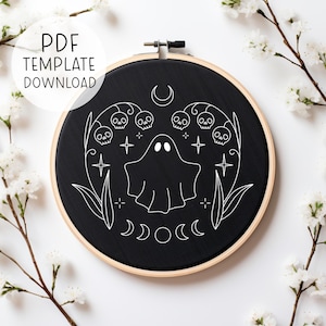 Ghost Embroidery Pattern BUNDLE, Cute Ghosts Hand Embroidery Patterns ...