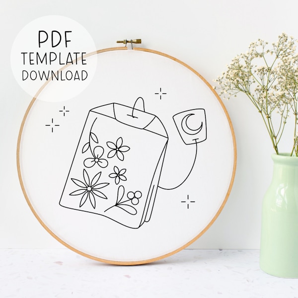 Tea Embroidery - Etsy