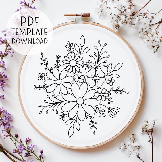 Printable floral embroidery patterns store