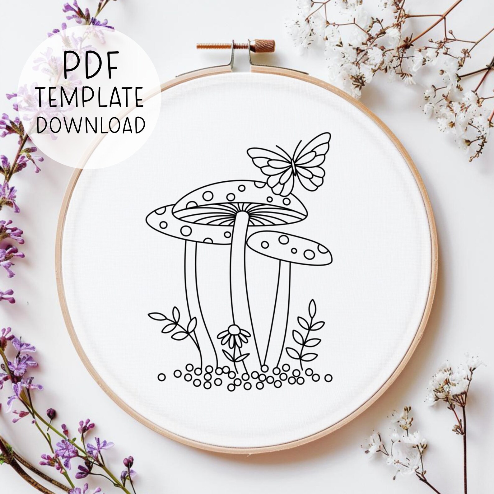 Mushroom Seasons Embroidery Pattern BUNDLE, Mushroom Embroidery Designs ...