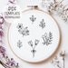 Printable Florals Embroidery Patterns Sheet, Pattern Flower Hand ...